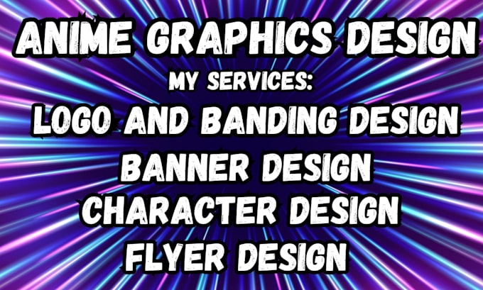 Anime logo design anime banner design anime infographics anime flyer by ...