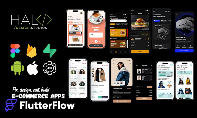Design ecommerce app ui, mobile store, flutterflow shop, and payment api by Armageddon156 | Fiverr