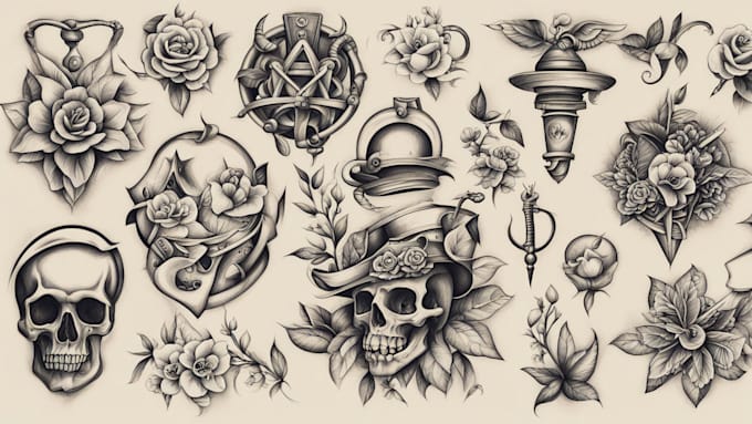 Custom drawing your traditional or old school tattoo design by ...