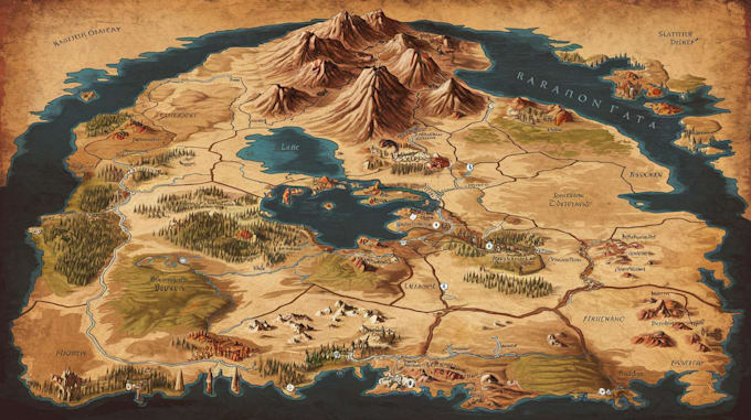 Create a fantasy map for your dnd campaign, world map by Demarienson ...