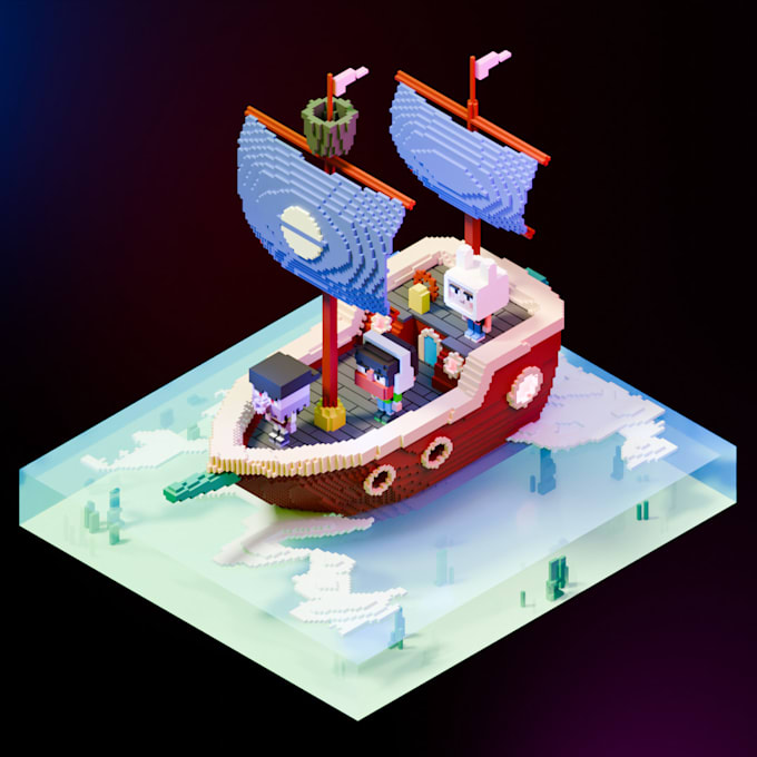 Create 3d isometric voxel art, maps in retro style by Bagaspa | Fiverr