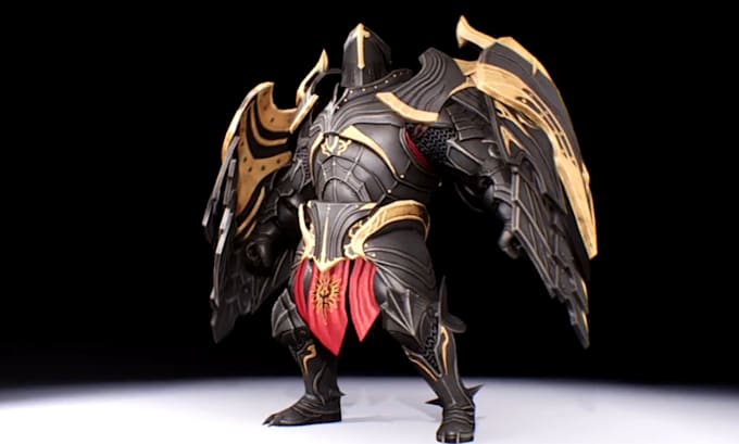 Do 3d game character model, game animation, 3d rigging fbx unity unreal ...