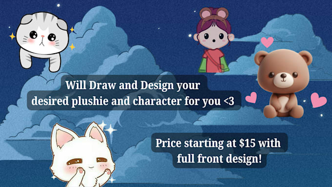 Design you a cute kawaii chibi and plush drawing by Chennyy_tomato | Fiverr