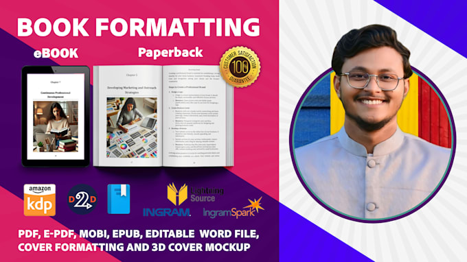 Do book formatting, layout design and guide you in publishing by Tanvir_riyad | Fiverr