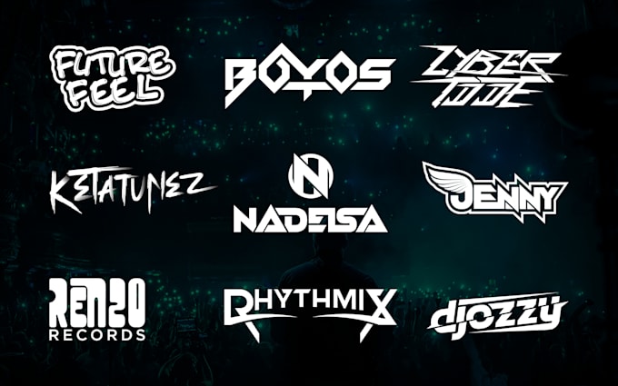 Design dj, music, band, edm, artist and custom font logo by X_labz | Fiverr
