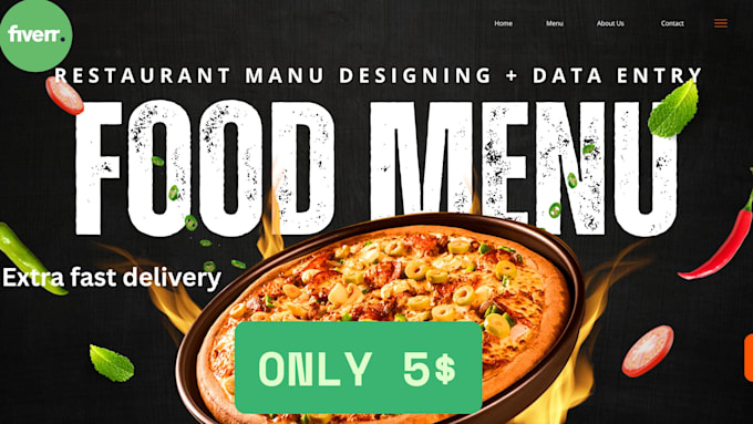 Do restaurant menu data entry and designing by Abdulmajeed604 | Fiverr