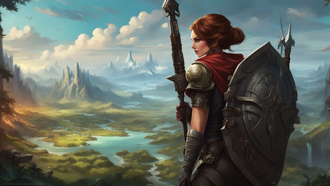 Create high quality 2d character art, fantasy art, sci fi art, and ...