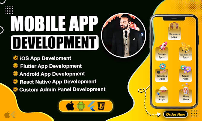 Do mobile app development flutter app ios app android app by ...