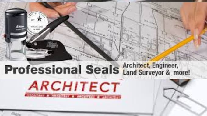 Do architectural stamp, floor plan, architectural drawing, city permit ...