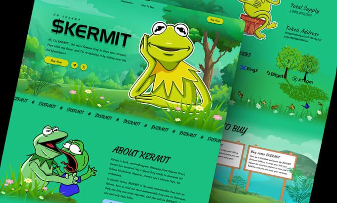 Design meme coin landing page, meme coin website, crypto website ...