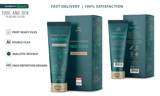 Cosmetic product box design and cosmetic tube design by Rathinsendgr ...