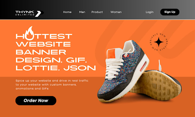 Do animated website banner, animated gifs, site cover image by Breimah ...