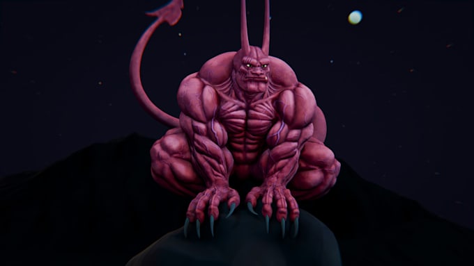 Design 3d alien character, realistic nonhumanoid rigging, idle for 3d ...