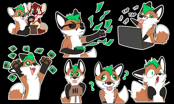 Create furry animated telegram sticker, crypto telegram stickers ...