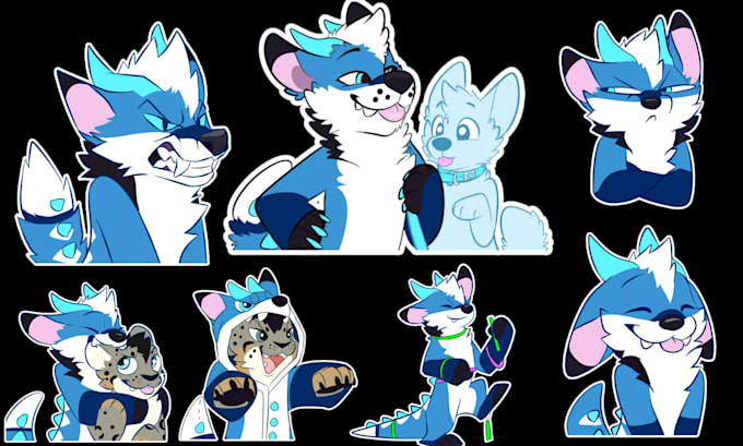 Draw furry telegram stickers, discord stickers, furry animated telegram ...