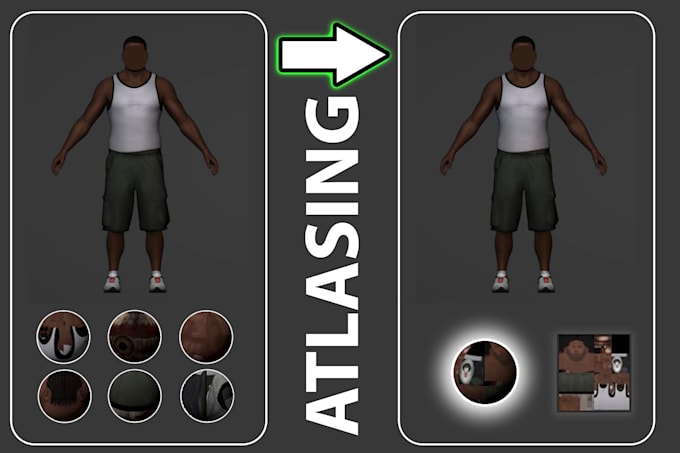 Create texture atlas for 3d model by Hamzasajid740 | Fiverr