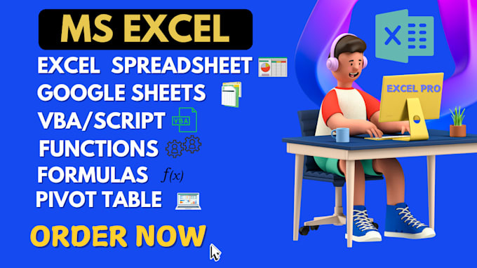 Create excel spreadsheet, google sheet with functions, formulas, pivot tables by Asifsharif23 ...
