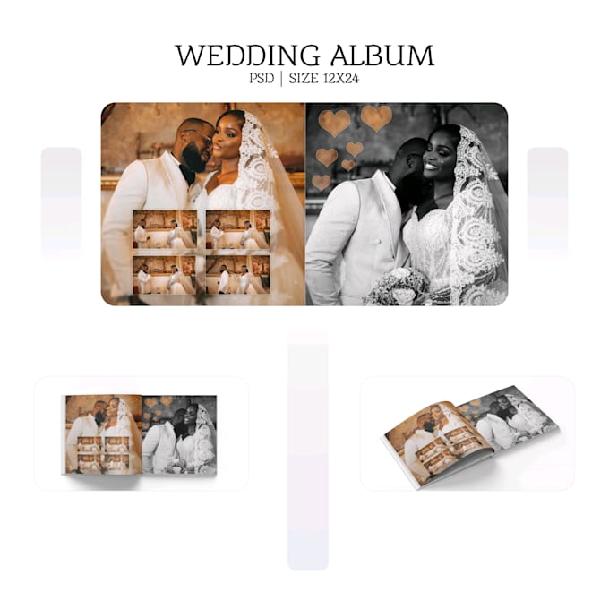 Design a professional unique wedding album or any kind by Henexalbum ...