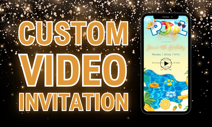 Do video invitation card design custom animation for wedding or ...