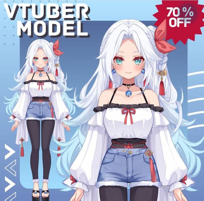 Draw 2dvtuber model, live2d model vituber rigging, anime manga for ...