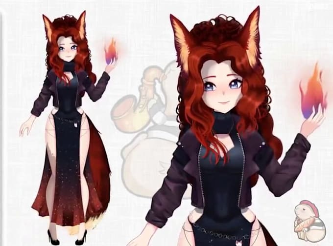 Draw and rig vtuber model live2d vtuber model 2d vtuber model and anime ...