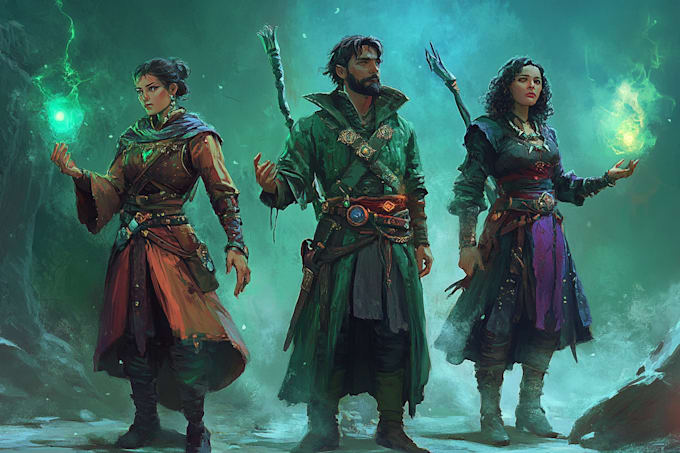 Draw dnd character designs, concept art, digital art for you by ...