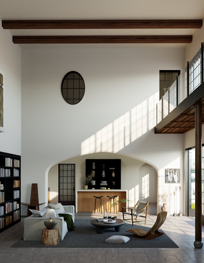 Design and render in 3d crafting elegant living spaces by Truong ...