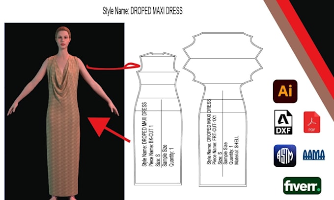 Make your sewing pattern and clo 3d by Hridoy3673 | Fiverr