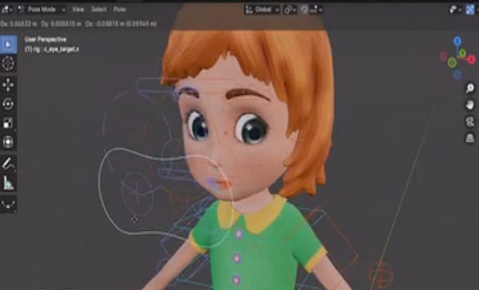 3d control rig, pbr texture, rig animaze3d model, ik fk rig,fix weight ...