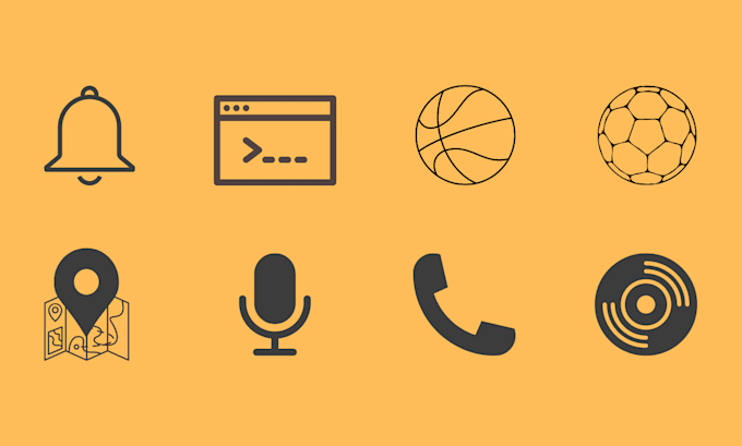 Design unique, simple and modern custom icons by Cain_artola | Fiverr