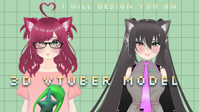 Design a basic 3d vtuber model for you by Allyannamatalie | Fiverr