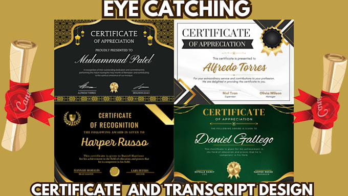 Design high school diploma certificate, ged certificate, high school transcript by Kendra_gift2 ...