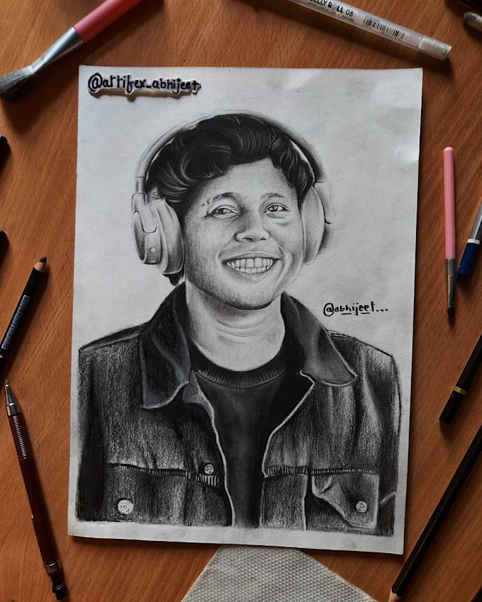 Create realistic charcoal custom sketches by Artifexabhijeet | Fiverr Create realistic charcoal custom sketches by Artifexabhijeet | Fiverr