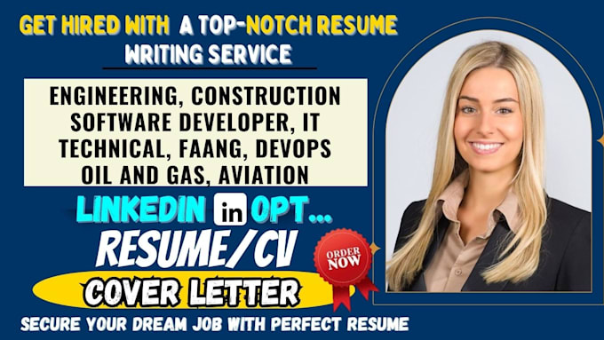 Write engineering, software developer, it, aerospace faang ...