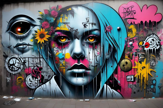 Create unique street art graffiti collage by Toianaham | Fiverr