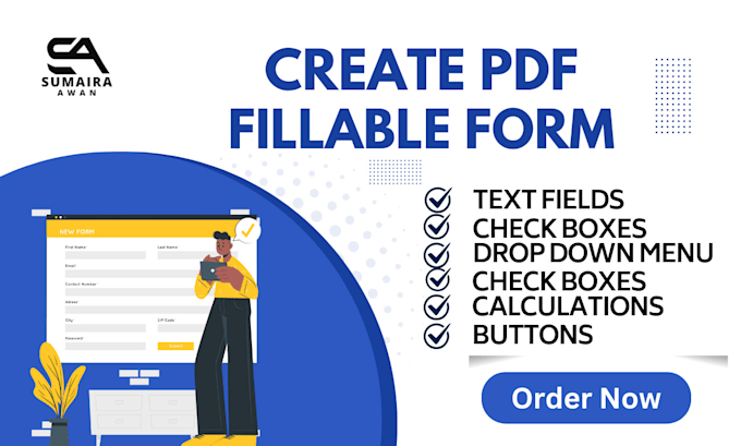 Create a fillable, interactive and professional pdf form by Sumaira_ak ...