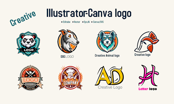 Canva logo or illustrator minimal mascot design by Shohaggraphics | Fiverr
