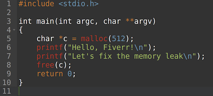 Find and fix memory leaks in c by Nicolasdato | Fiverr Find and fix memory leaks in c by Nicolasdato | Fiverr