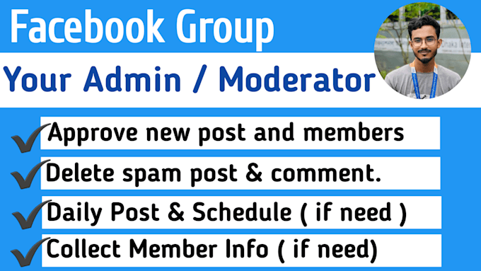 Be your facebook group manager by Sayedkhan2 | Fiverr