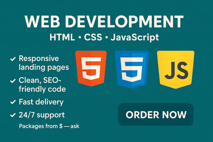 Develop professional web pages using html css javascript by Markka_alarcon | Fiverr