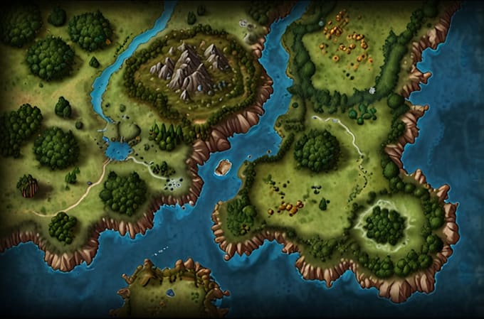 Create a high quality fantasy map for dnd map by Clooteemeleon | Fiverr
