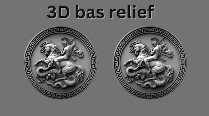 Sculpt 3d bas relief 3d coin relief 3d cnc coin design 3d medallion 3d ...