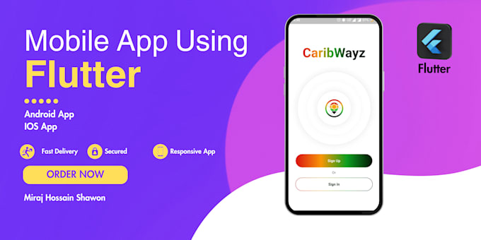 Convert your figma design to flutter also can integrate api by Miraj_hossain98 | Fiverr