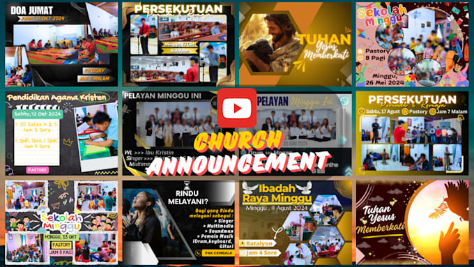 Design church yt thumbnail, posters, and announcements by Eadlim | Fiverr
