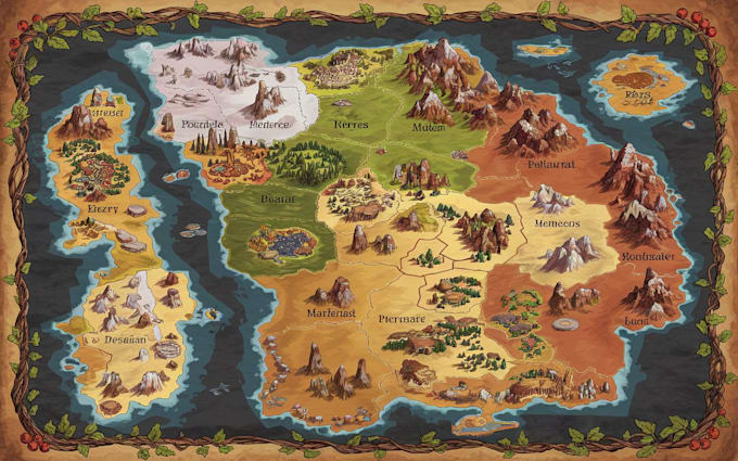 Make fantasy maps of world, region for your rpg game by Rionodard | Fiverr