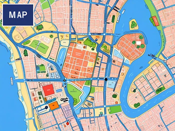 Illustrate unique vector maps, city maps, or event map illustration by ...