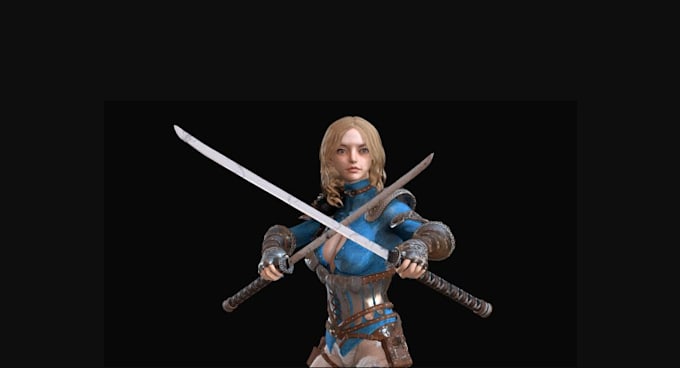 Warrior 3d model, low poly realistic character, vrm, ue5 modular model ...