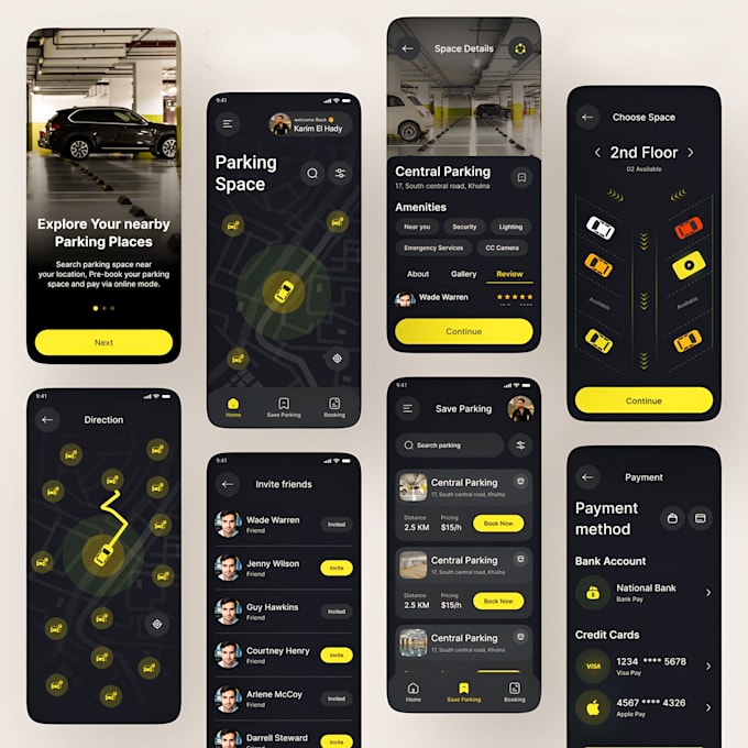 Build car parking reservation app, car parking booking app, car parking app by Juanidc | Fiverr