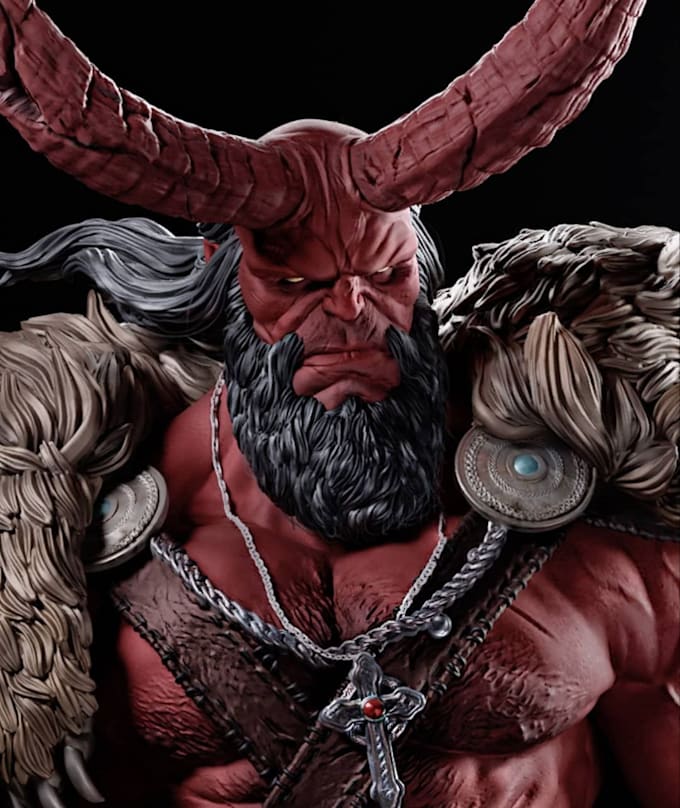 3d cg realistic superhero sculpture, 3d sculpting, digital art by ...