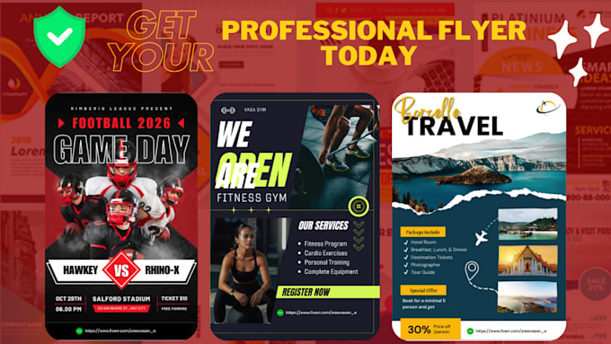 Design custom flyers to boost your brand or event by Sreevasan_a | Fiverr